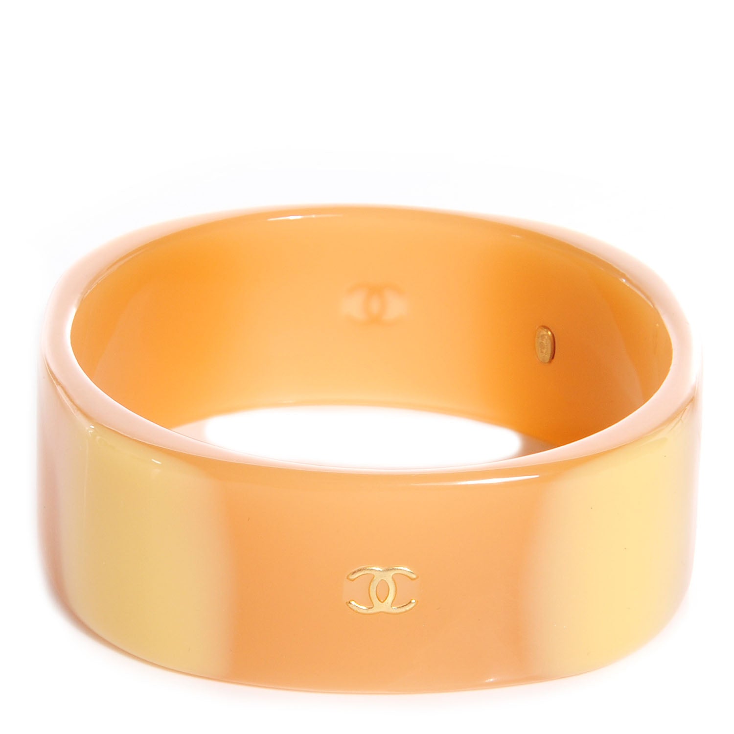 Chanel Resin Gradient CC Bracelet Beige Cream 70592 – FASHIONPHILE