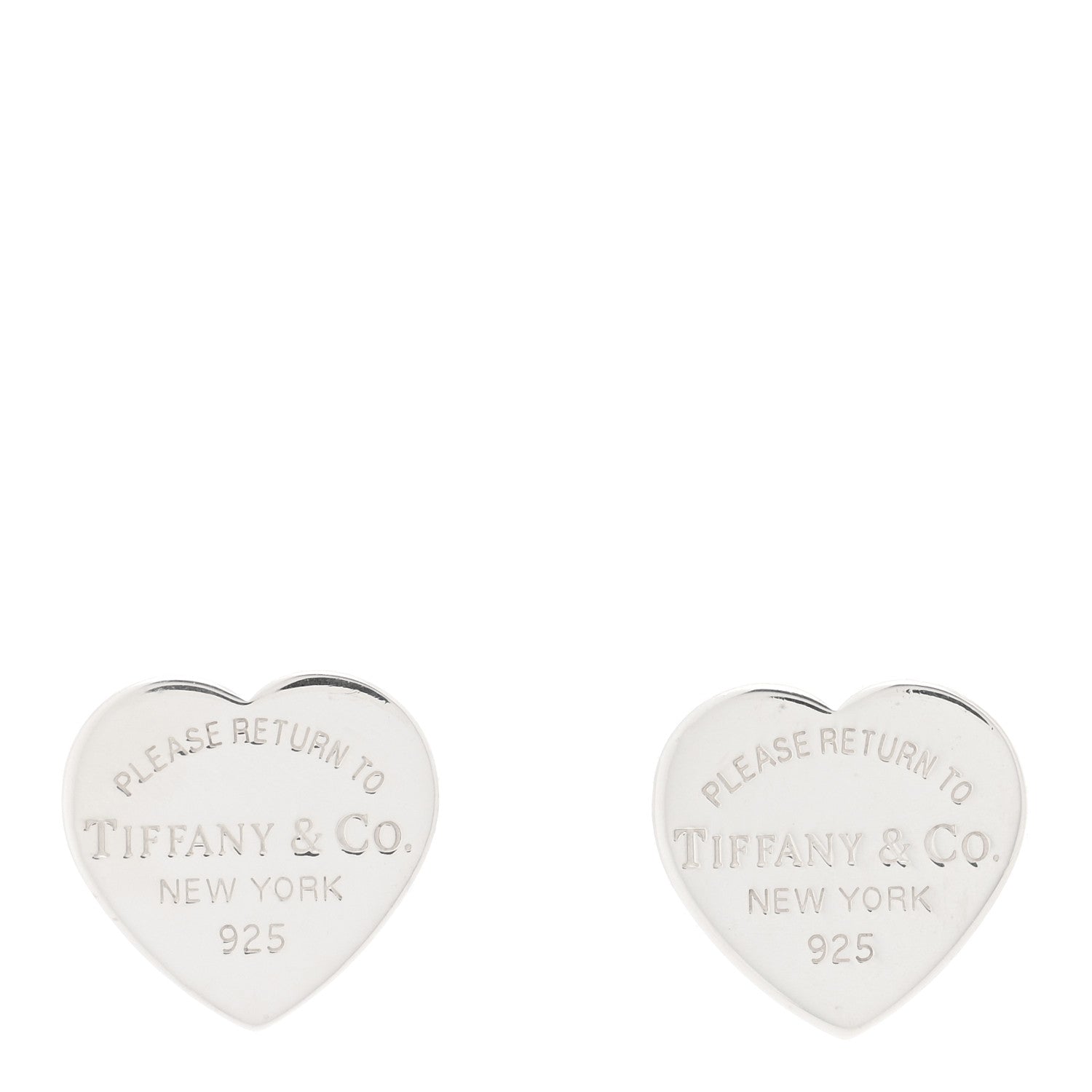 Tiffany Sterling Silver Return To Tiffany Heart Tag Earrings 1309152 ...