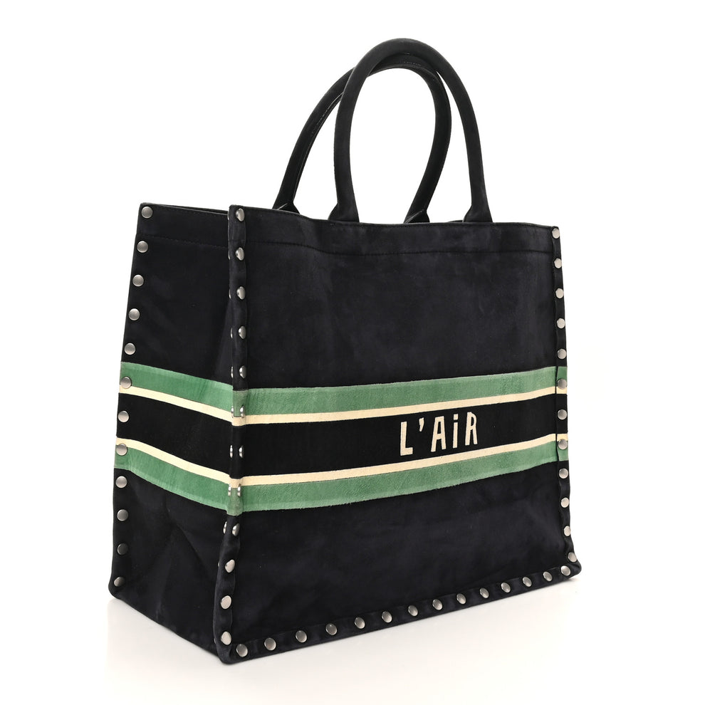 Christian Dior Suede Large L'Air Book Tote Black 1790654 – FASHIONPHILE