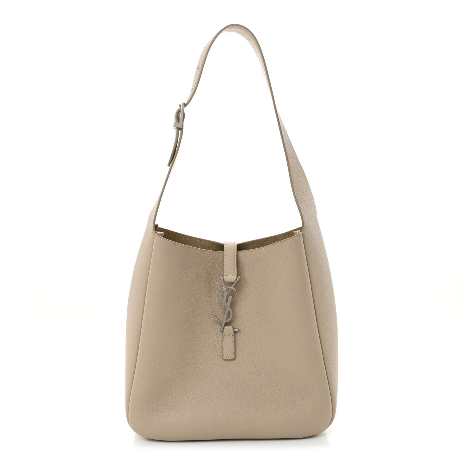 Saint Laurent Smooth Calfskin Small Le 5 A 7 Soft Hobo Dusty Grey ...