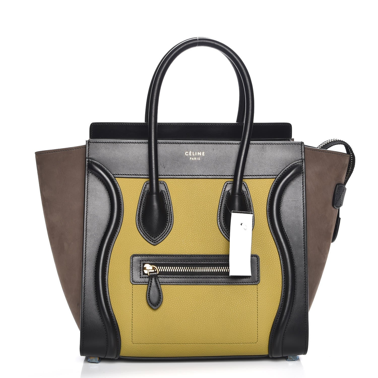 Celine Baby Grained Calfskin Nubuck Micro Tri-Color Luggage Olive ...