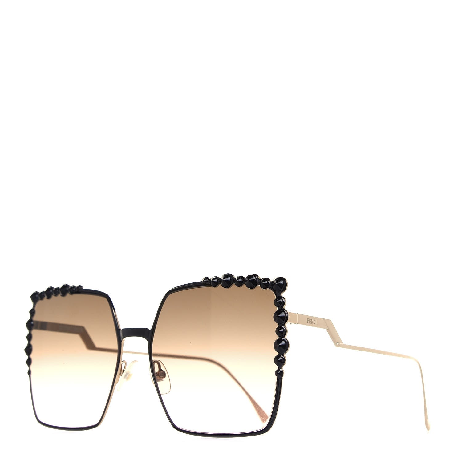 Fendi Square Dots Sunglasses FF 0259/S Black 965624 – FASHIONPHILE