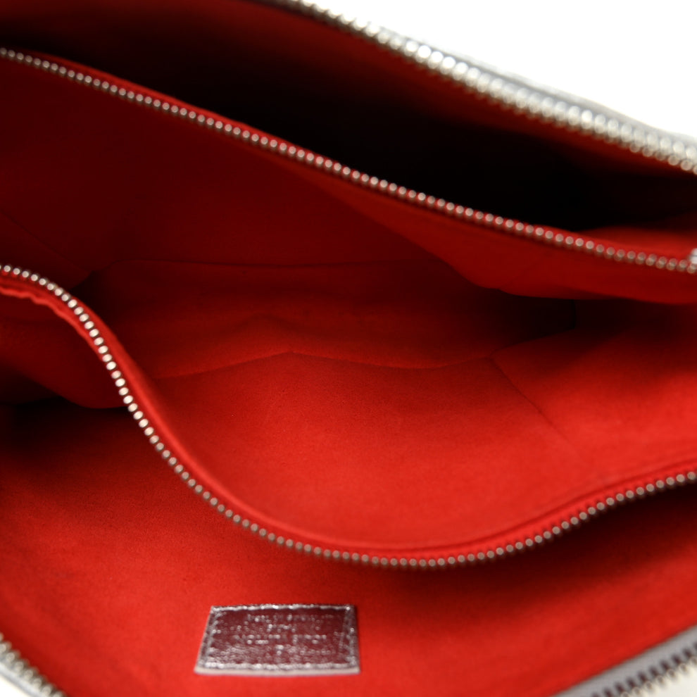 Louis Vuitton Metallic Lambskin Embossed Monogram Coussin PM Silver ...