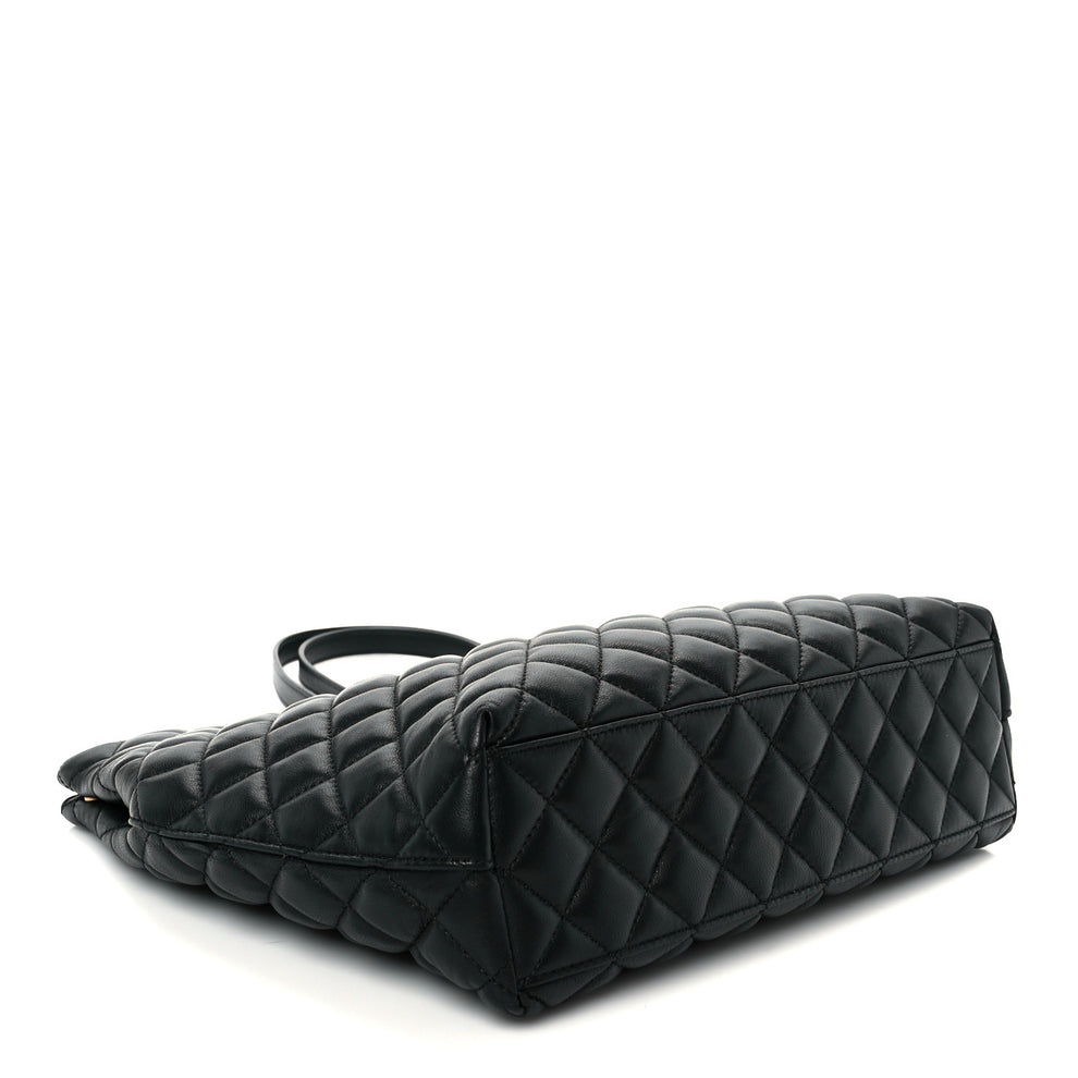 Versace Nappa Quilted Medusa Chain Shoulder Bag Black 1782880 ...