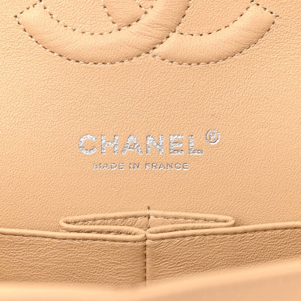 Chanel Caviar Quilted Medium Double Flap Beige 1728825 – FASHIONPHILE
