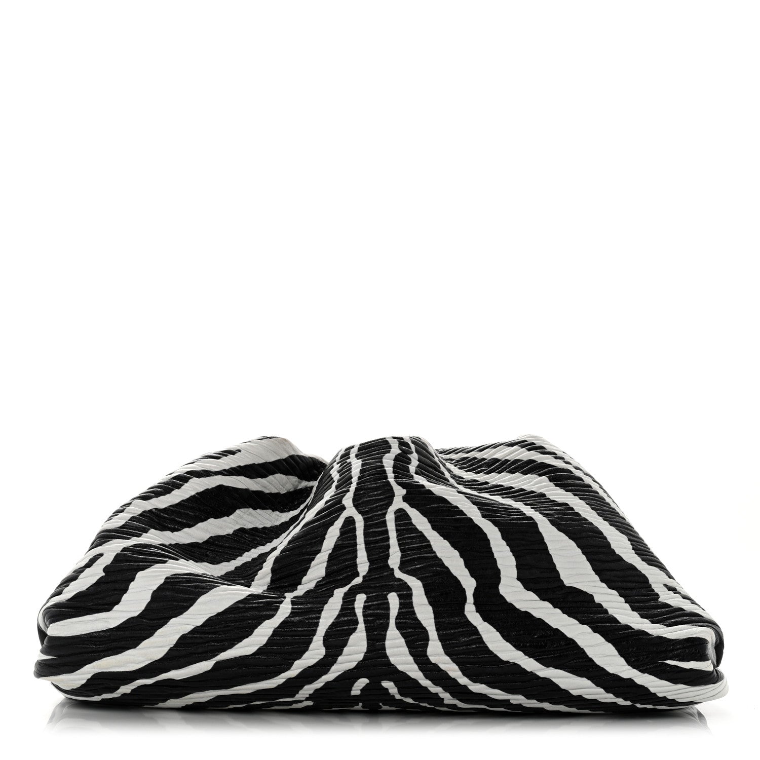 Bottega Veneta Nappa Zebra Print The Pouch Oversized Clutch White Black ...