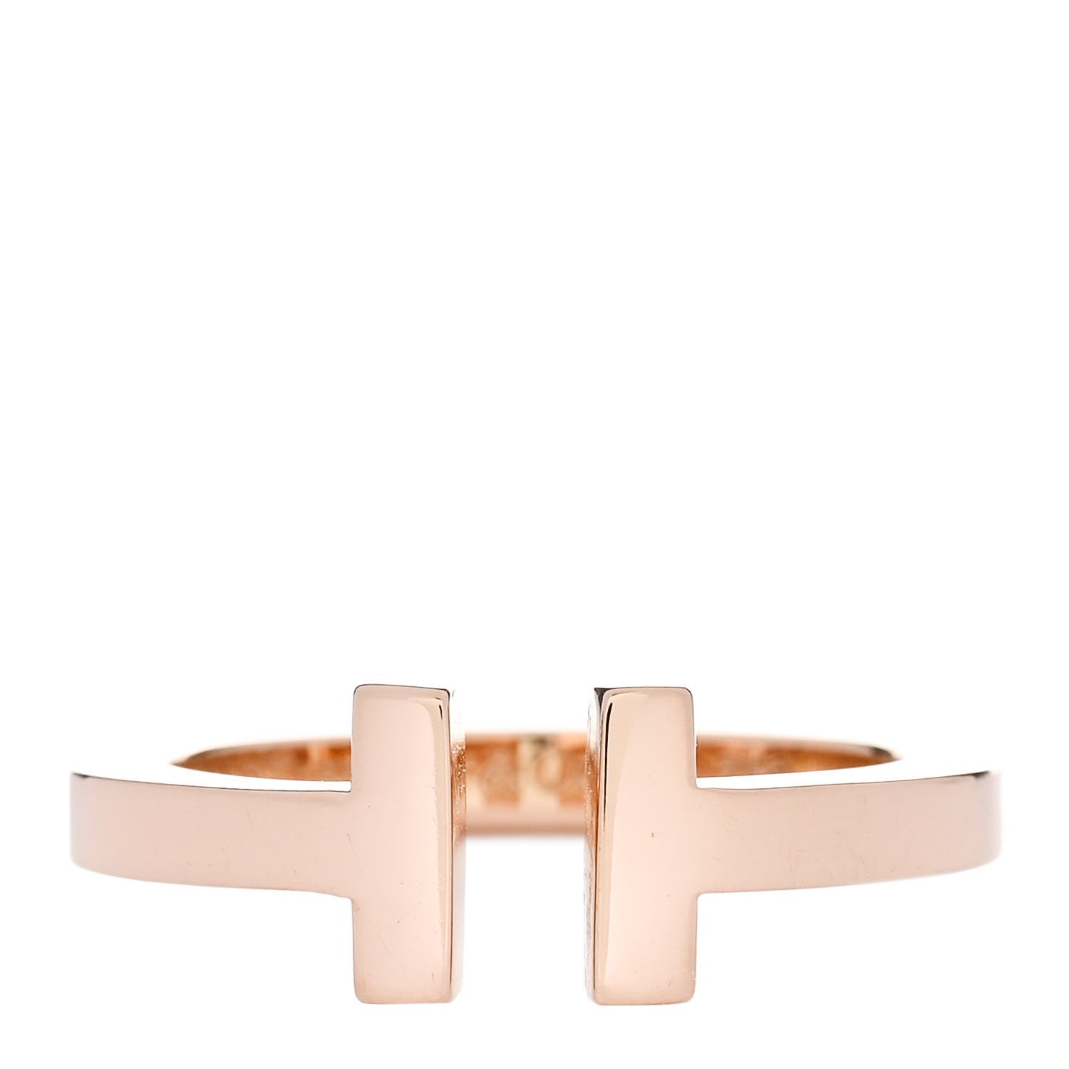 Tiffany 18K Rose Gold T Square Ring 56 7.5 1691986 – FASHIONPHILE