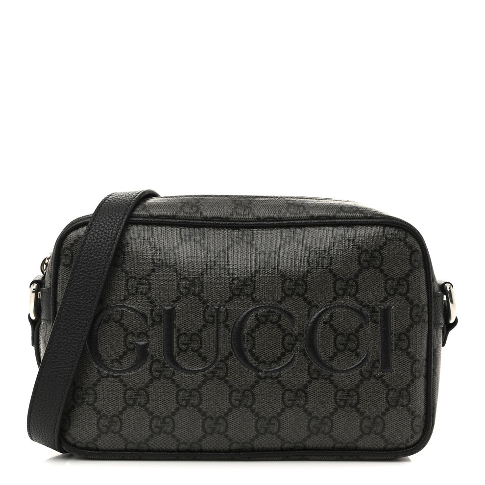 Gucci GG Supreme Monogram Mini Shoulder Bag Grey Black 1779412 ...
