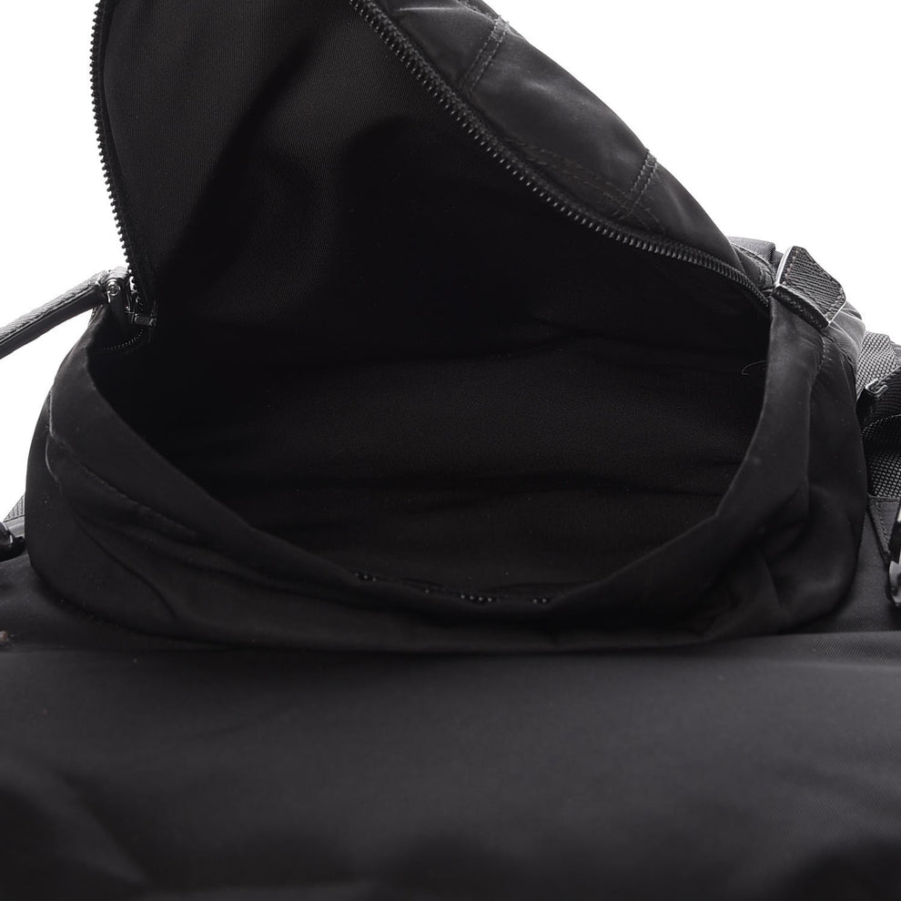 Prada Tessuto Nylon Impunturato Double Buckle Backpack Black 270539 ...