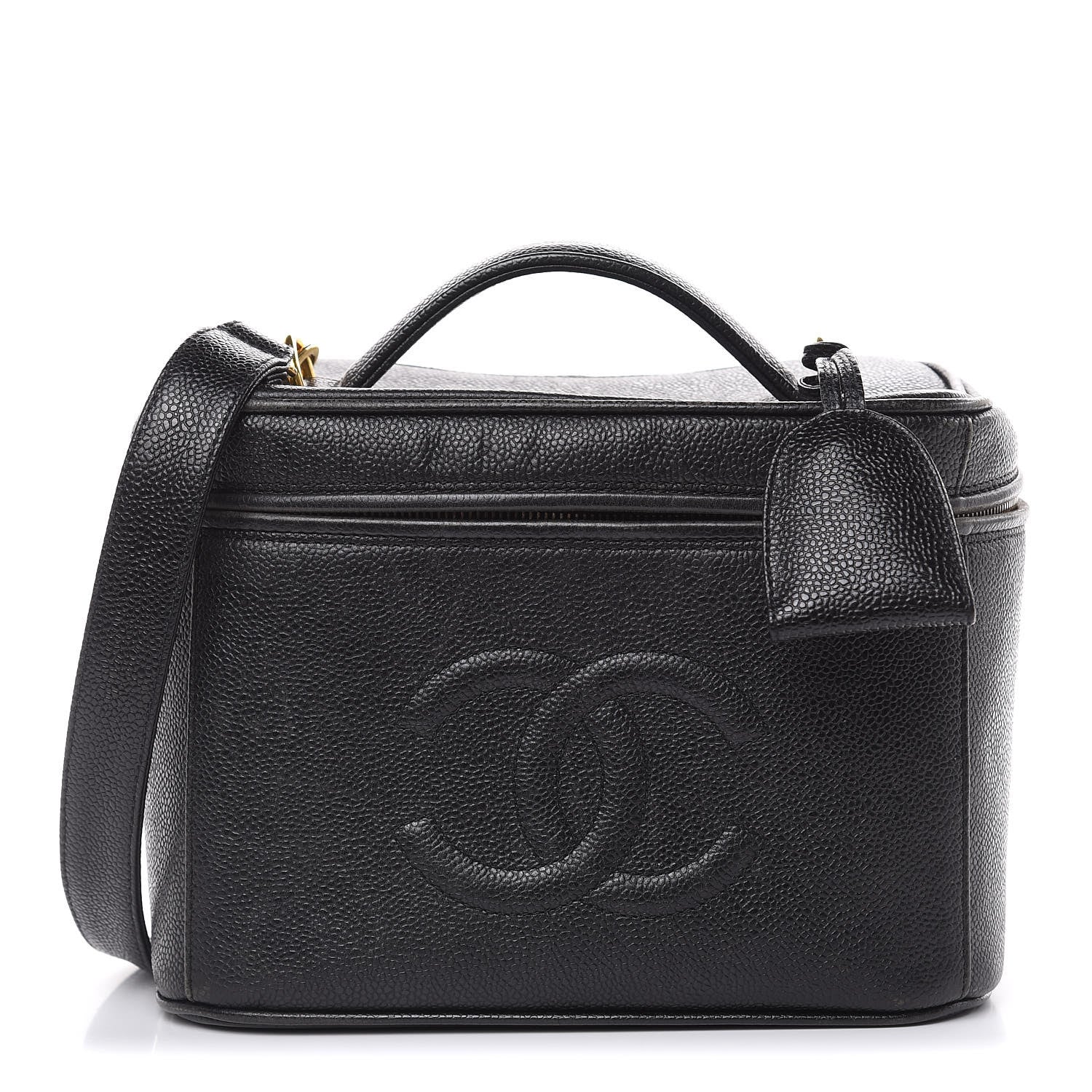 Chanel Caviar CC Vanity Train Case Black 459000 – FASHIONPHILE