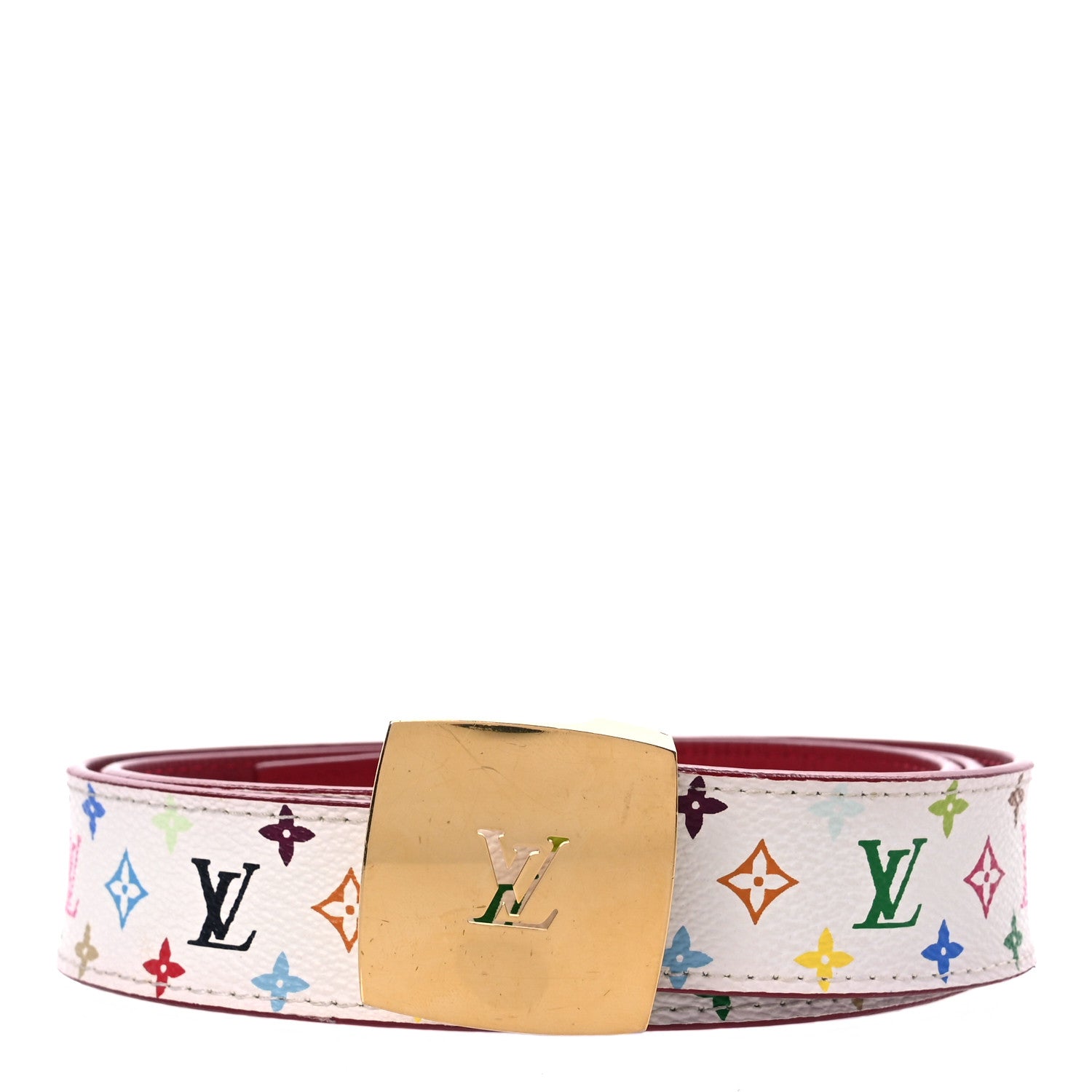 Louis Vuitton Monogram Multicolor LV Cut Reversible Belt 90 36 White ...