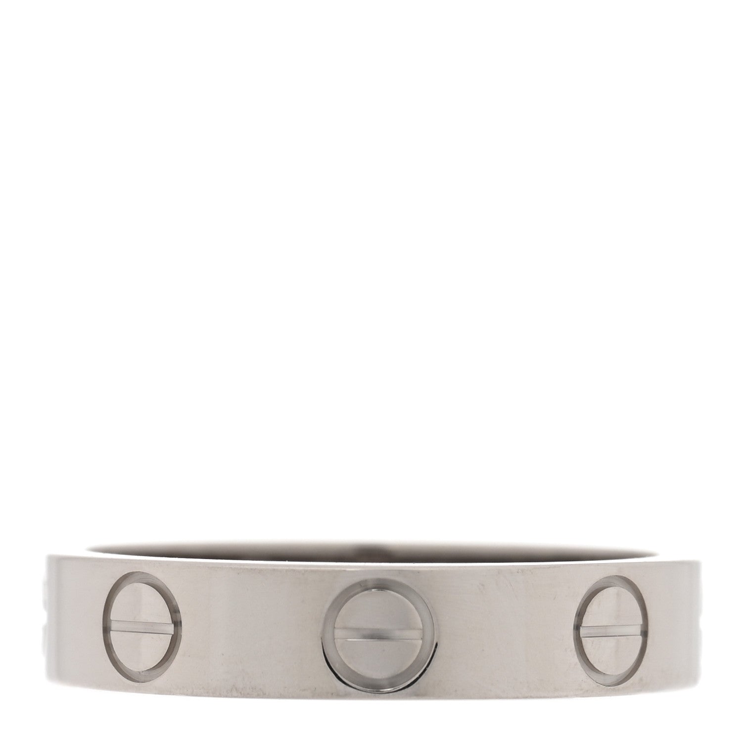 Cartier 18K White Gold 3.5mm LOVE Wedding Band Ring 48 4.5 1772712 ...