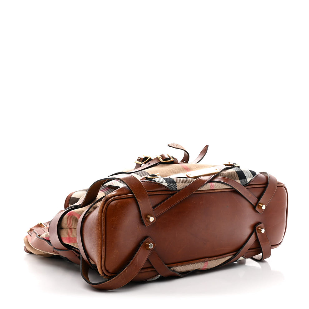 Burberry House Check Bridle Calfskin Medium Gosford Hobo Dark Tan ...