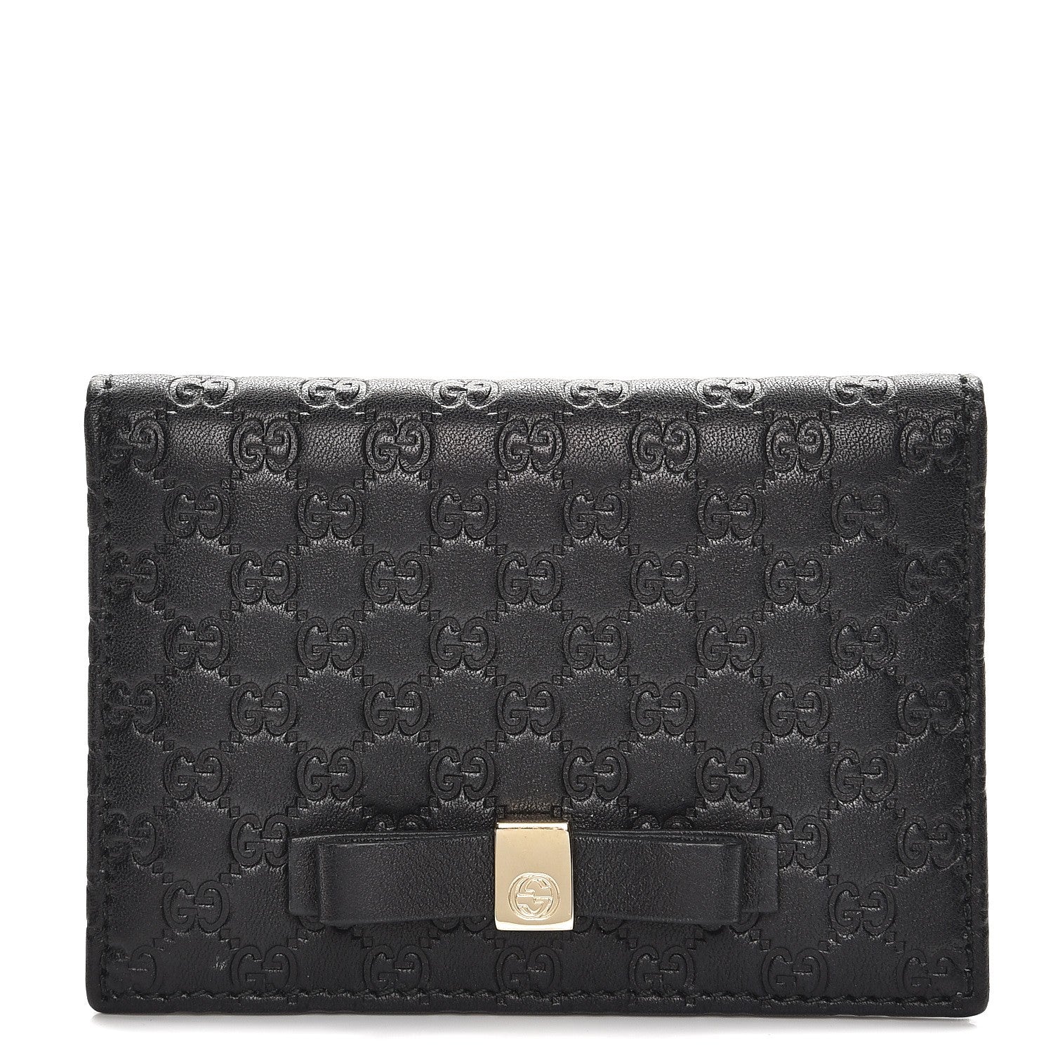 Gucci Microguccissima Bow Train Pass Case Black 223104 – FASHIONPHILE