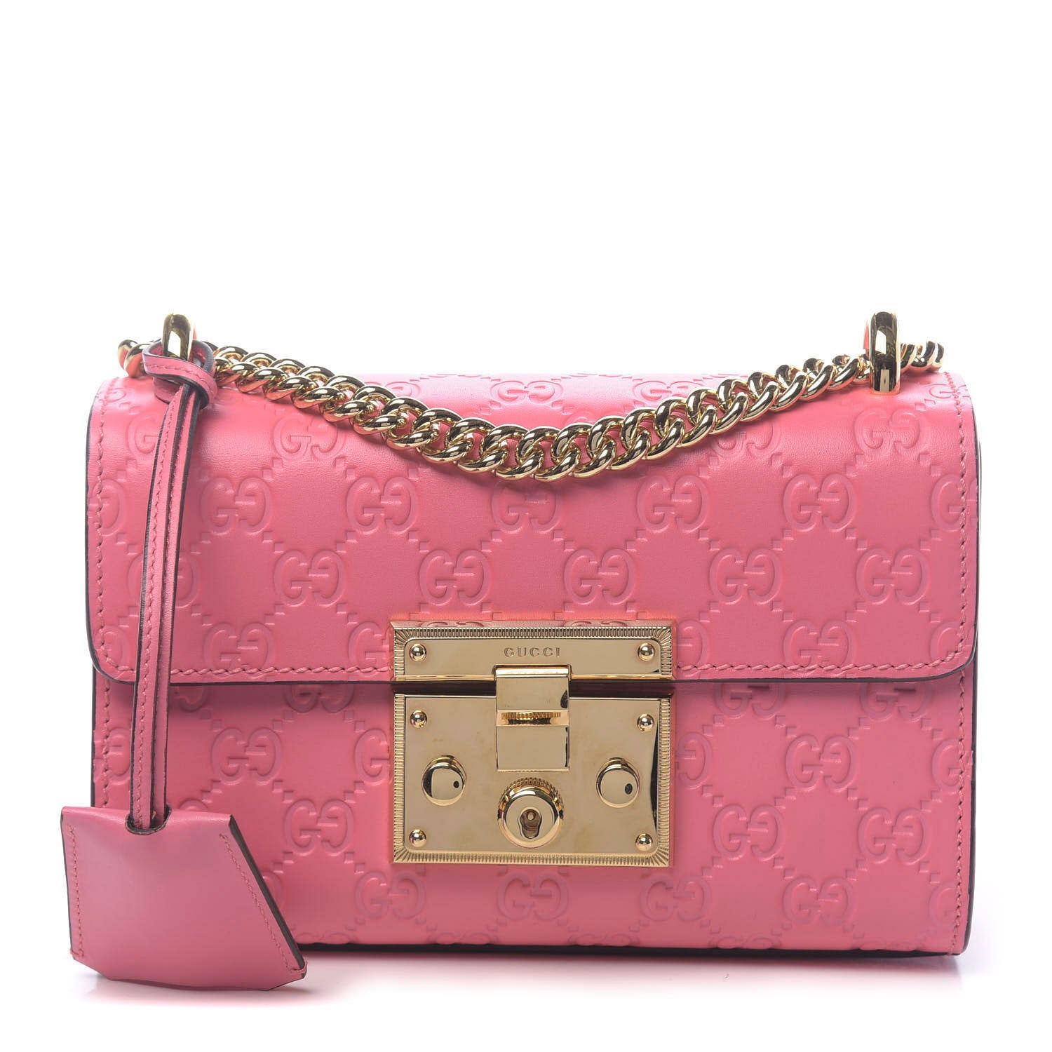 Gucci Guccissima Small Padlock Shoulder Bag Flush 636352 – FASHIONPHILE