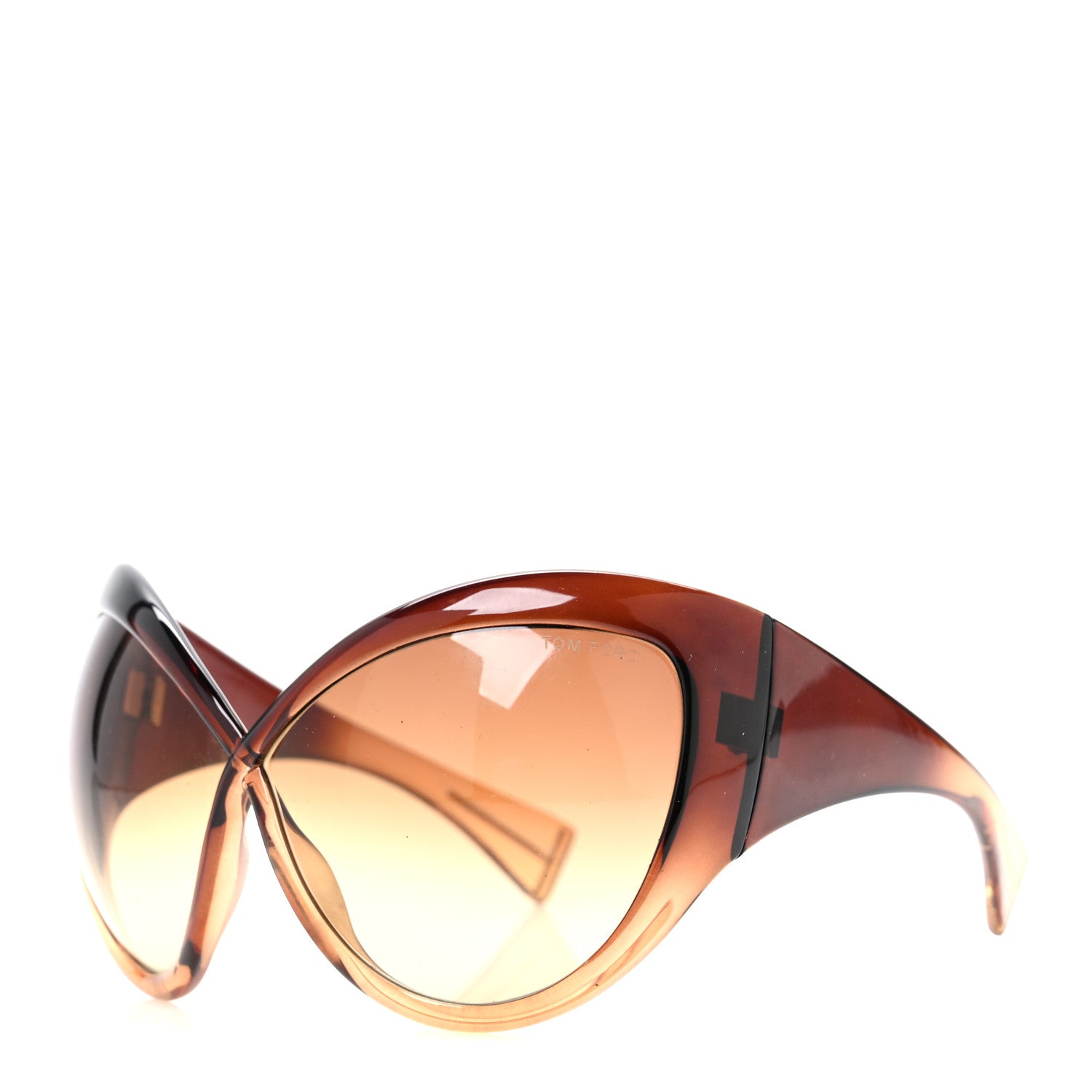 Tom Ford Daphne Oversized Sunglasses FT0219 Gold Translucent 1814363 ...