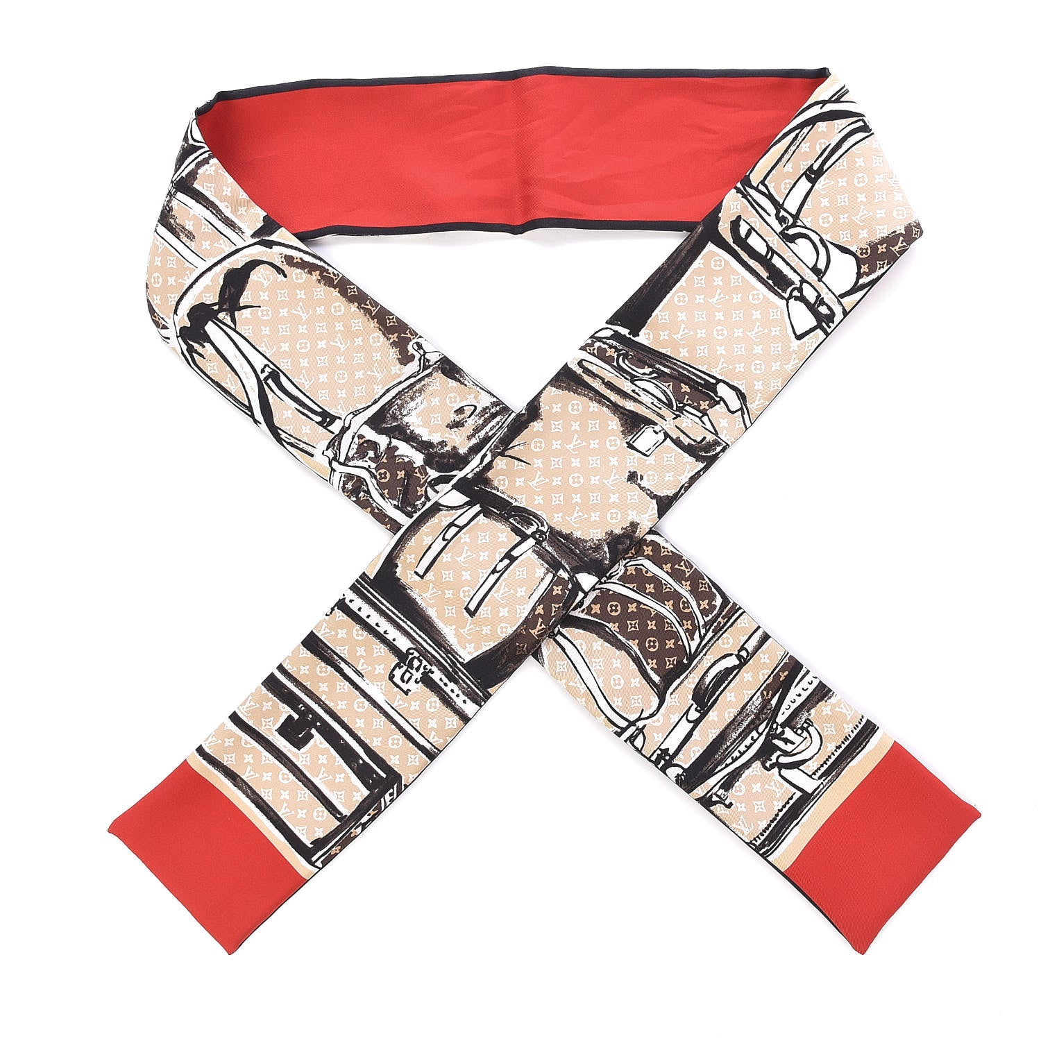 Louis Vuitton Silk Monogram Trunks Bandeau Brown 459376 – FASHIONPHILE