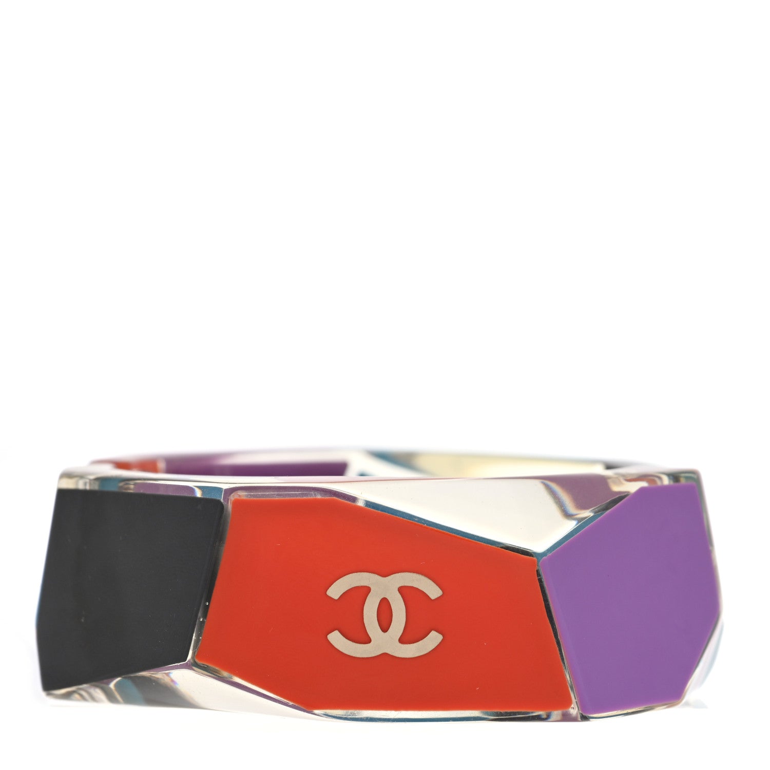 Chanel Resin Geometric CC Cuff Multicolor 1766233 – FASHIONPHILE