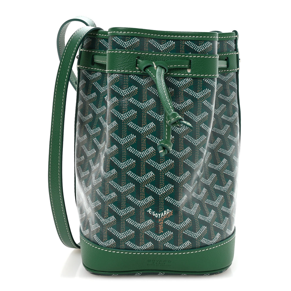 Goyard Goyardine Petit Flot Bucket Bag PM Green 1864842 – FASHIONPHILE