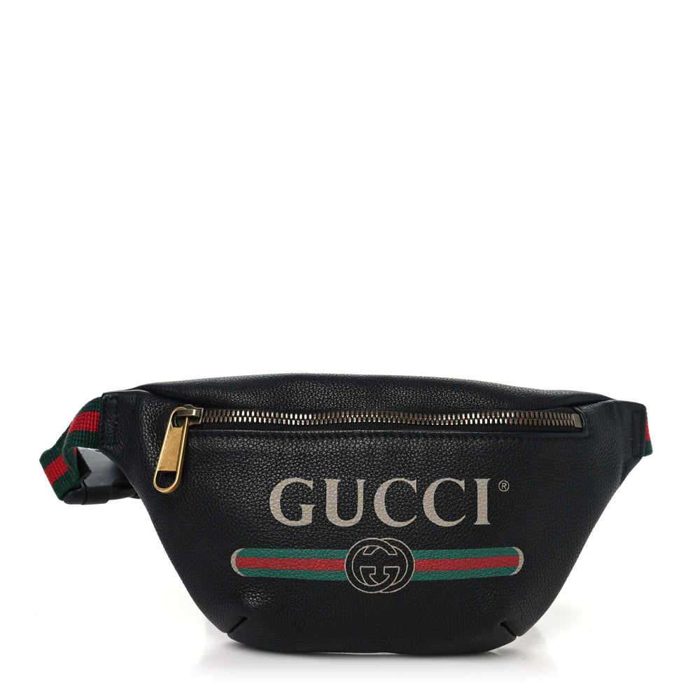 Gucci Grained Calfskin Small Logo Belt Bag Black 1769341 – FASHIONPHILE