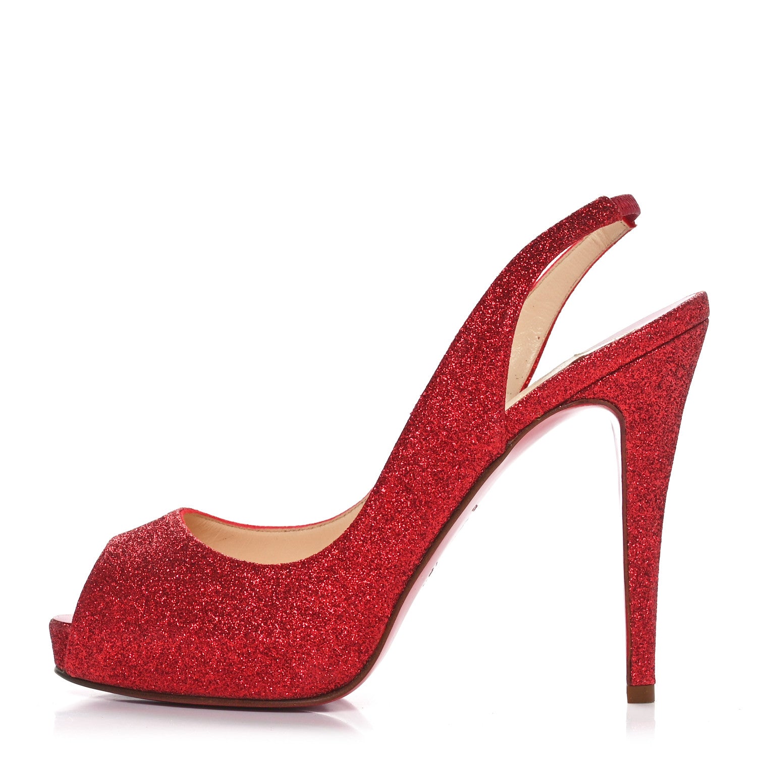 Christian Louboutin Glitter No Prive 120 Pumps 38.5 Red 1596896 ...