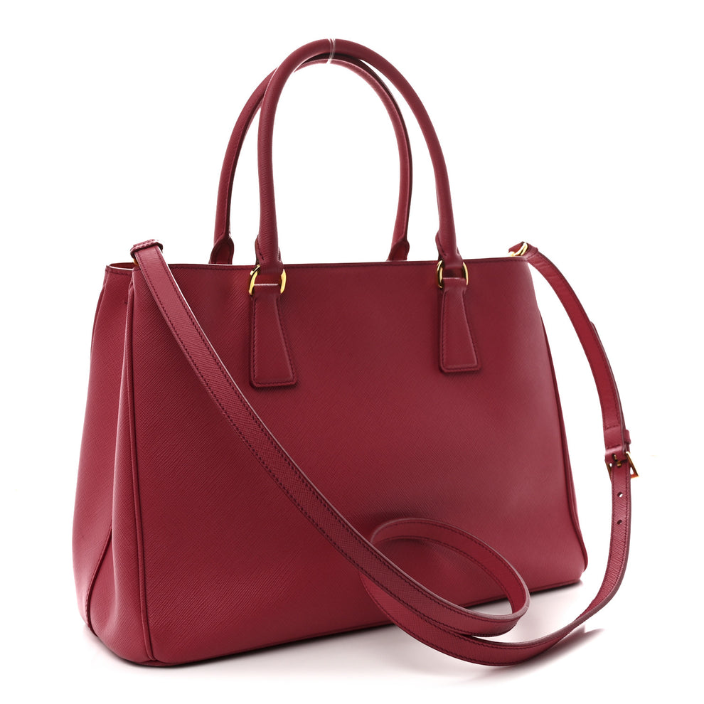 Prada Saffiano Lux Medium Tote Peonia 1772771 – FASHIONPHILE