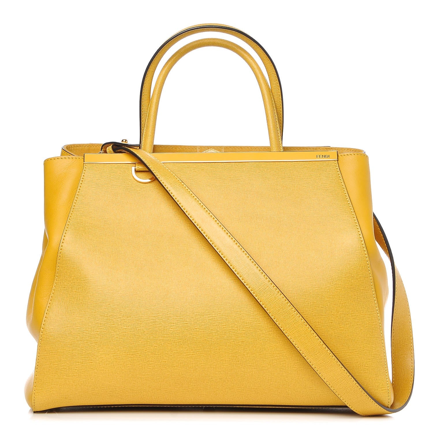 Fendi Vitello Elite Regular 2Jours Tote Mustard 286264 – FASHIONPHILE