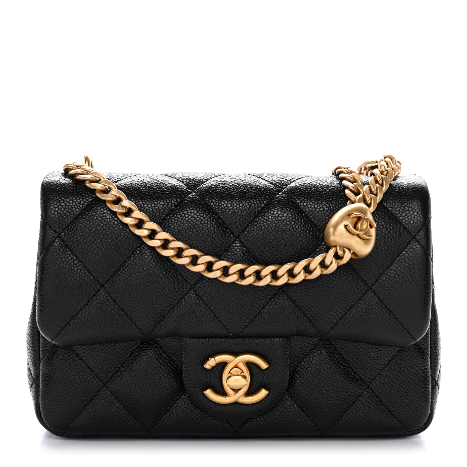 Chanel Caviar Quilted Mini Sweetheart Rectangular Flap Black 1827146 ...