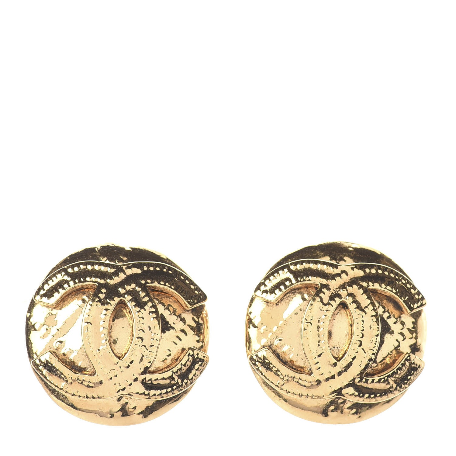Chanel CC Button Clip On Earrings Gold 580458 – FASHIONPHILE