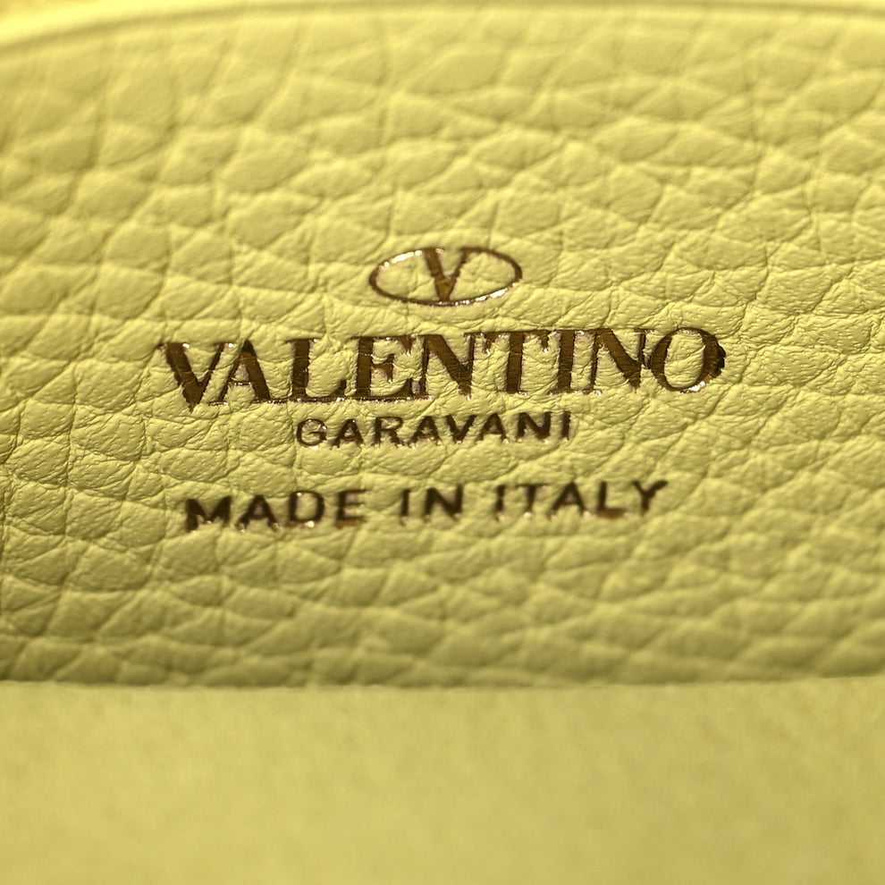 Valentino Garavani Grainy Calfskin Rockstud Crossbody Pouch Lime Sorbet ...