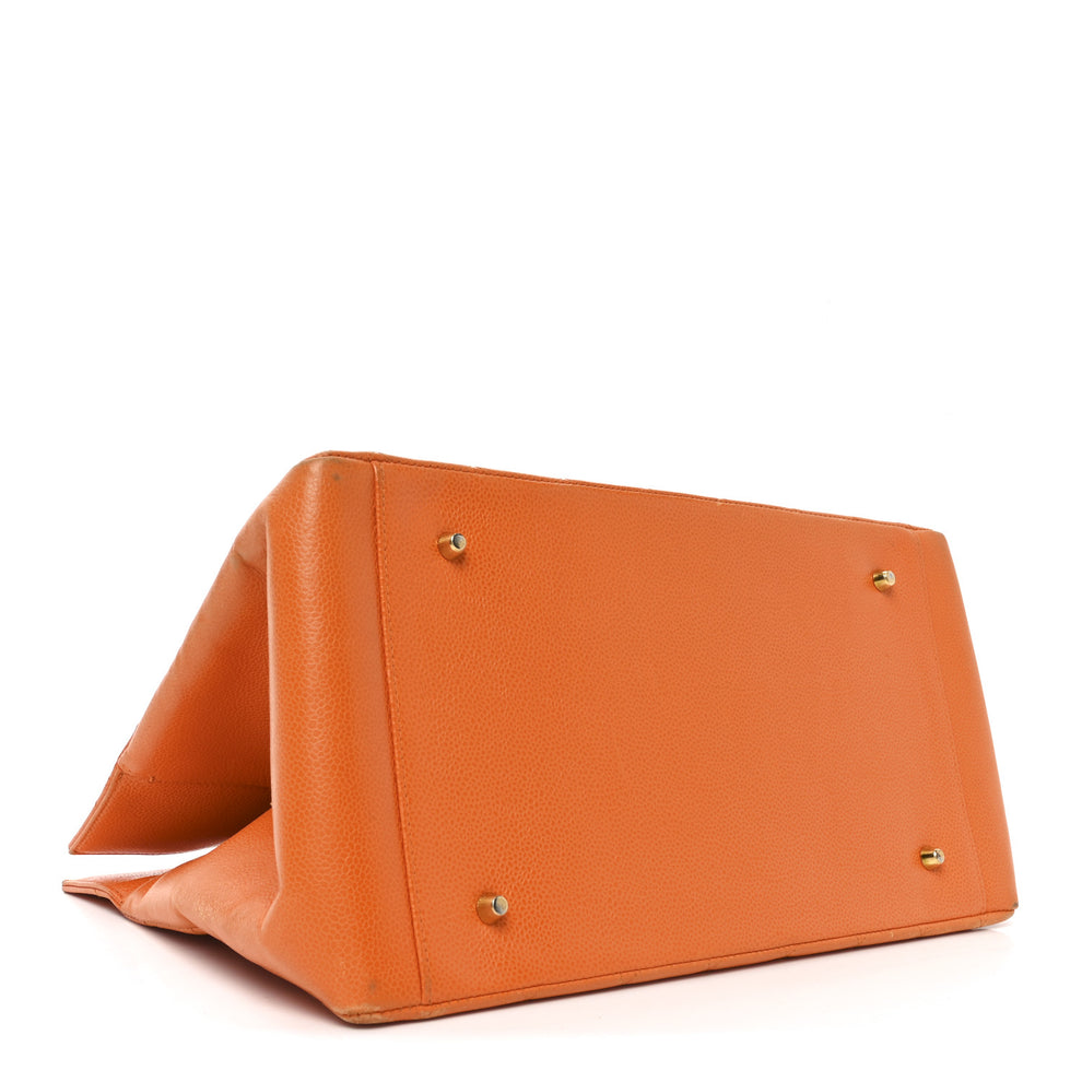 Chanel Caviar Quilted Timeless CC Tote Orange 1775222 – FASHIONPHILE