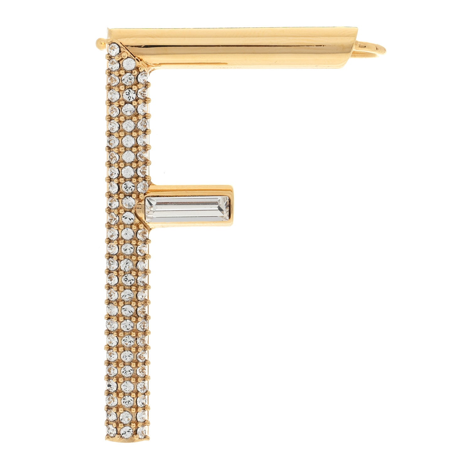 Fendi Metal Crystal First Single Earring 1309875 – FASHIONPHILE