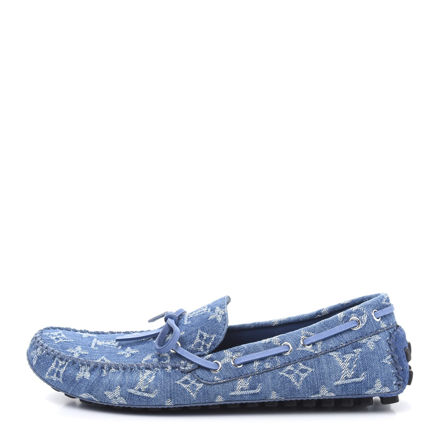 Louis Vuitton Monogram Denim Mens Arizona Car Shoe Moccasin Loafers 6.5 ...