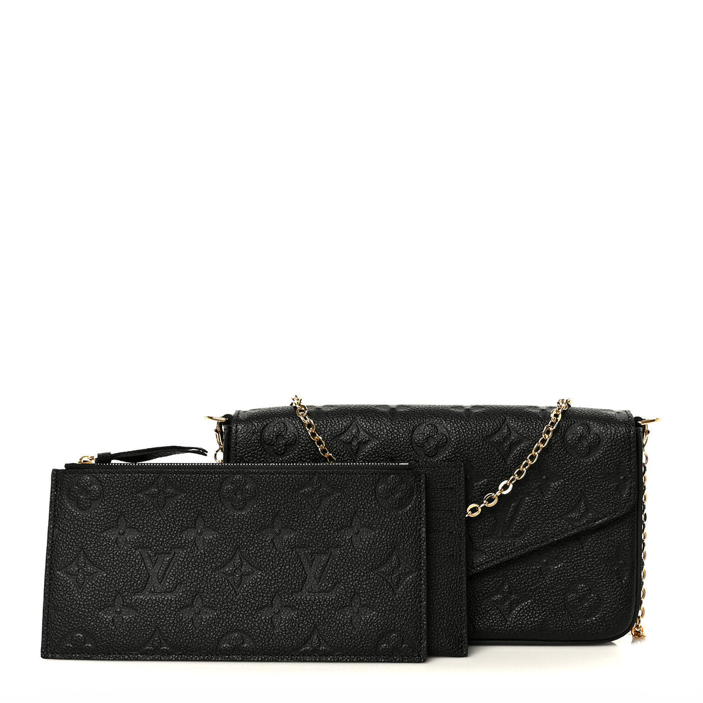 Louis Vuitton Empreinte Pochette Felicie Chain Wallet Black 1887326 ...