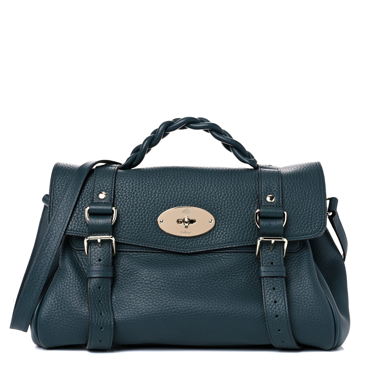 Mulberry Heavy Grain Medium Alexa Mulberry Green 950685 – FASHIONPHILE
