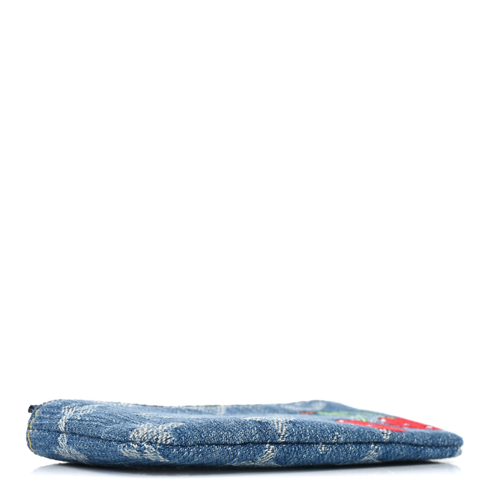 Louis Vuitton LV X TM Monogram Denim Cerises Key Pouch Blue 1889200 ...
