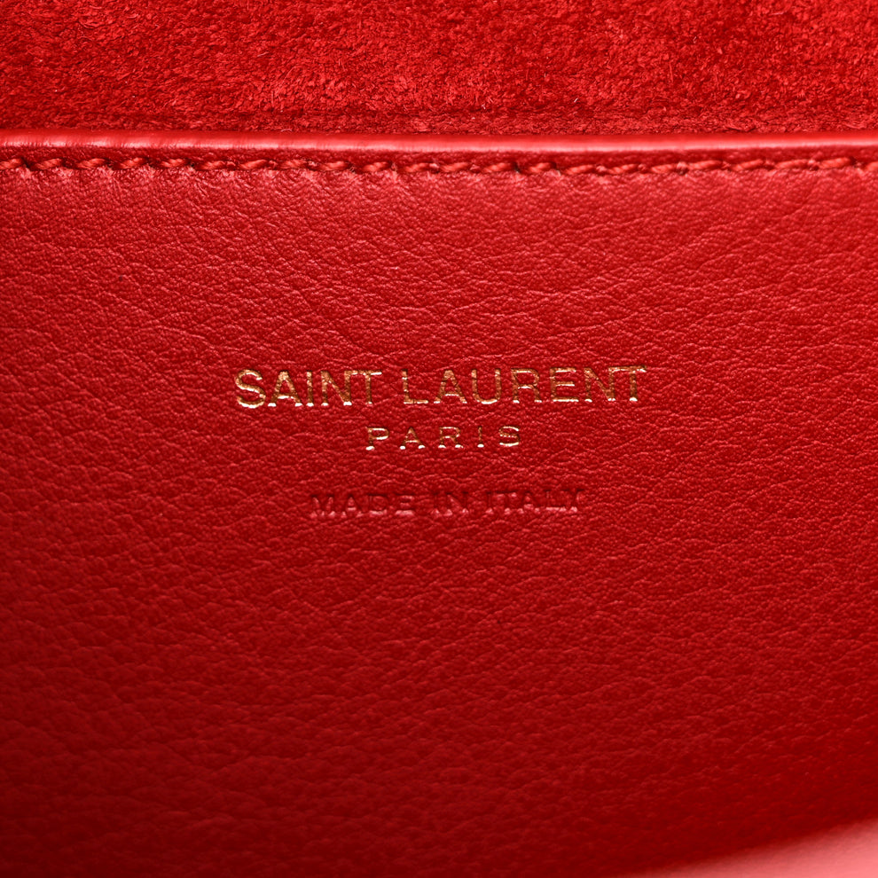 Saint Laurent Calfskin Baby Monogram Cabas Red 1792980 – FASHIONPHILE