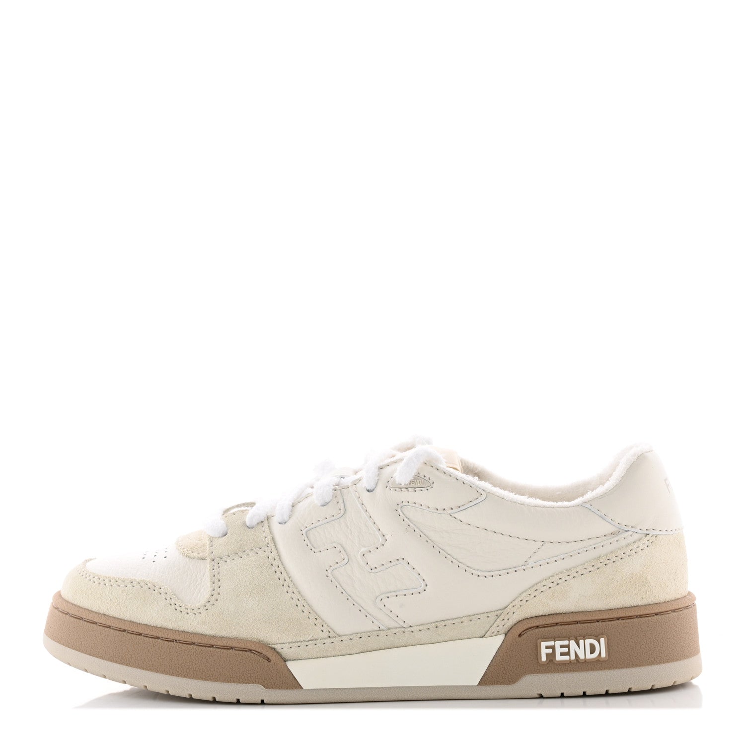 Fendi Suede Vitello Fendi Match Low Top Sneakers 40 Ice Fendi White ...
