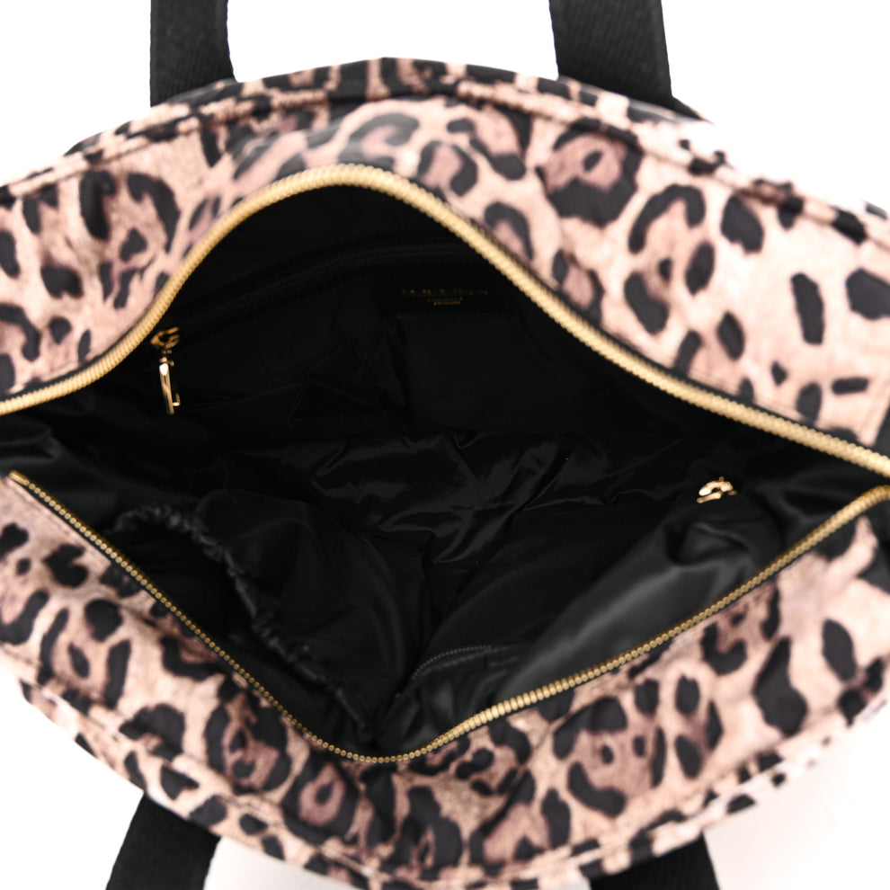 Dolce & Gabbana Nylon Leopard Print Changing Bag Brown 1781615 ...