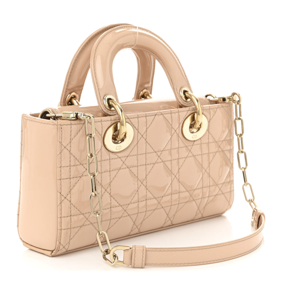Christian Dior Patent Cannage Small Lady D-Joy Beige 1765387 – FASHIONPHILE