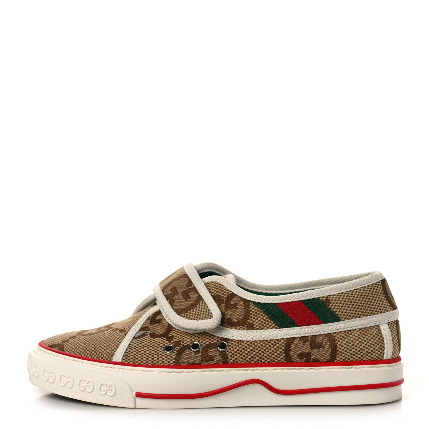 Gucci Monogram Jumbo GG Web Womens 1977 Tennis Velcro Strap Sneakers 36 ...