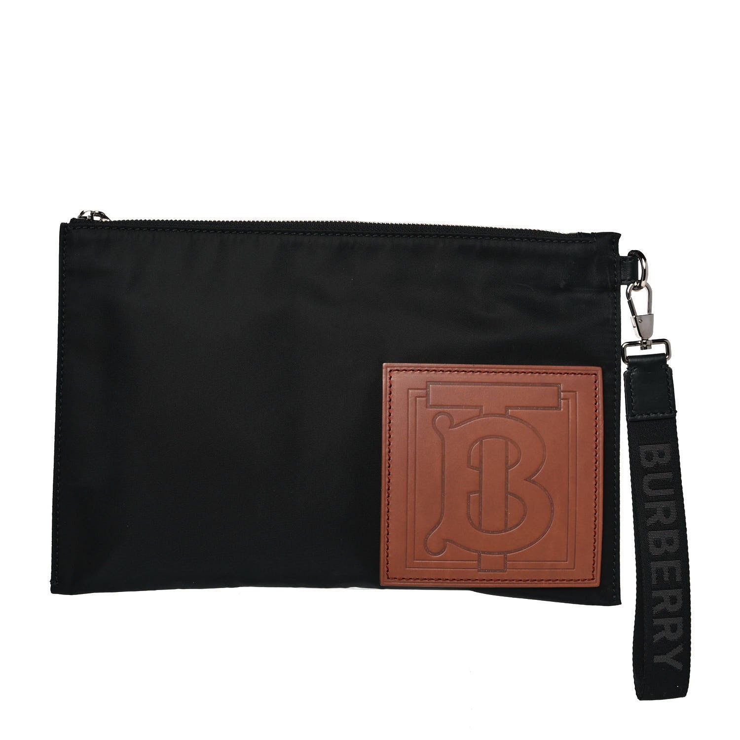 Burberry Nylon Edin Zip Pouch Black Brown 993036 – FASHIONPHILE