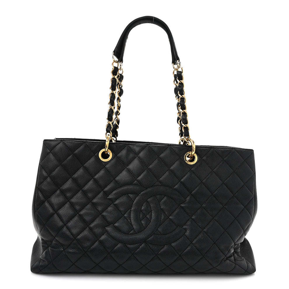 Chanel Caviar Quilted XL Grand Shopping Tote GST Black 1887353 ...