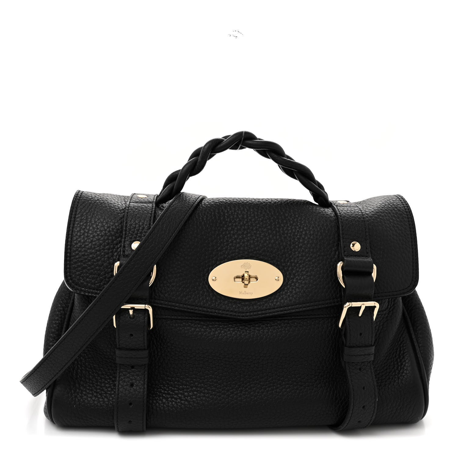 Mulberry Heavy Grain Medium Alexa Black 1508172 – FASHIONPHILE