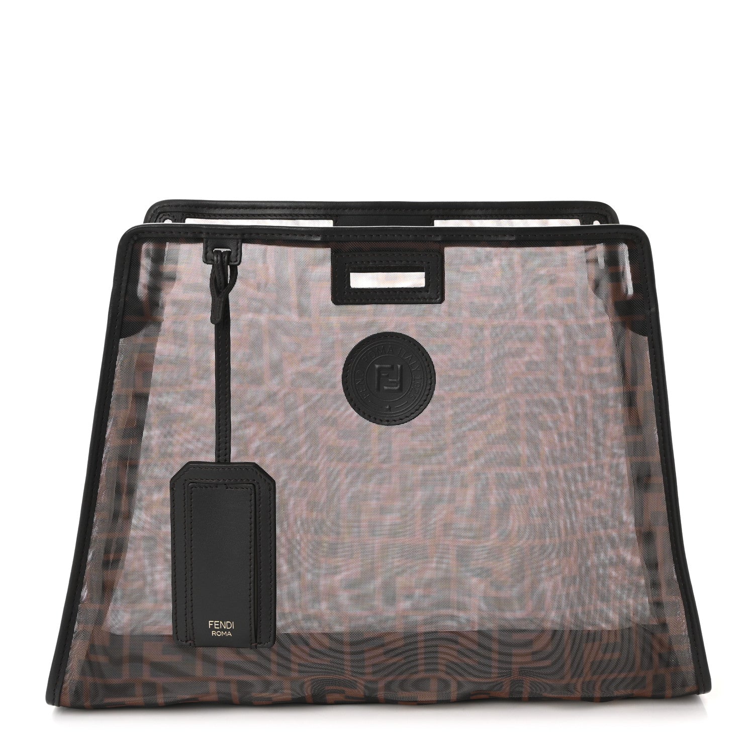 Fendi Mesh Vitello Century FF 1974 Medium Peekaboo Defender Cover ...