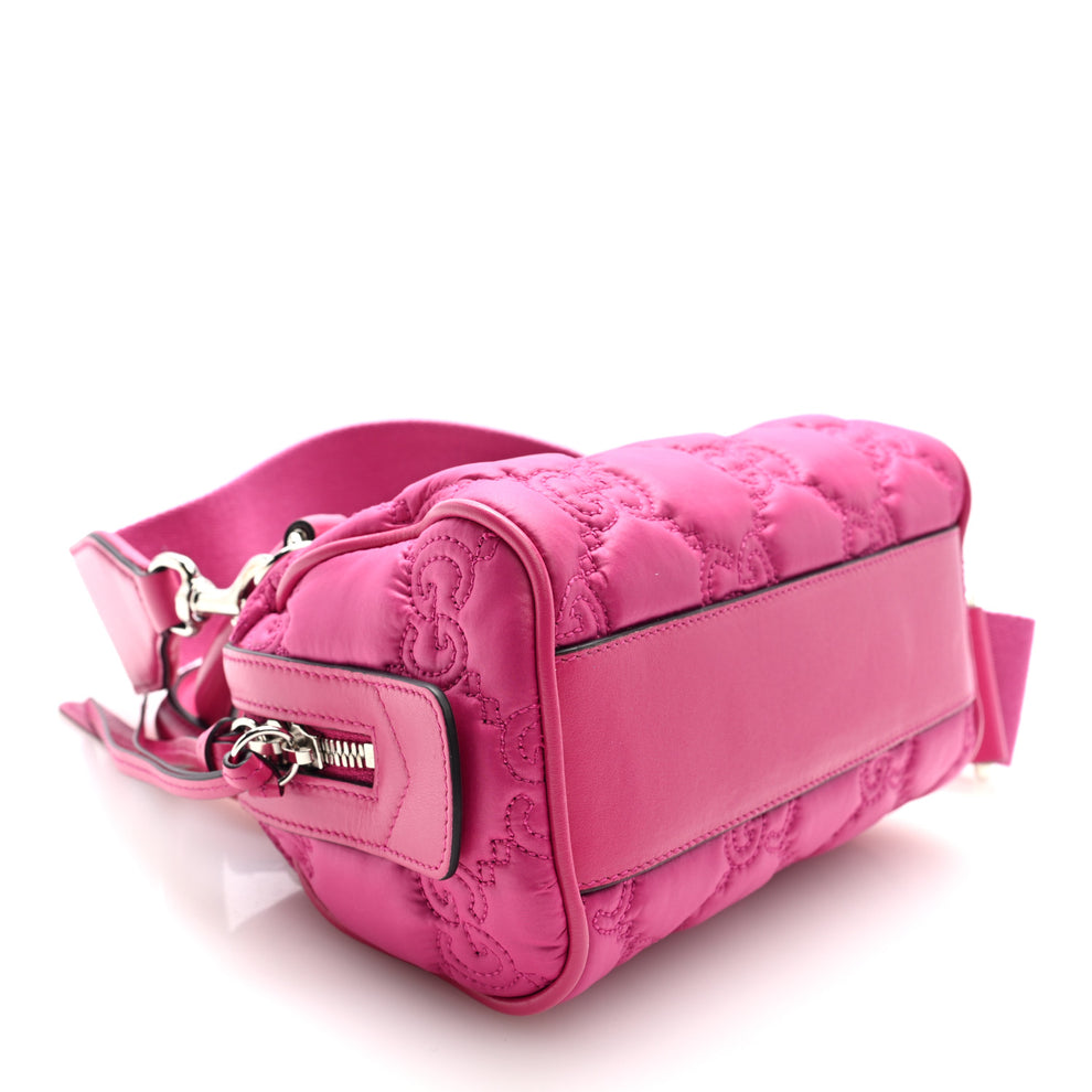 Gucci Nylon Calfskin Enamel GG Matelasse Mini Bowler Bag Lovely 1794721 ...