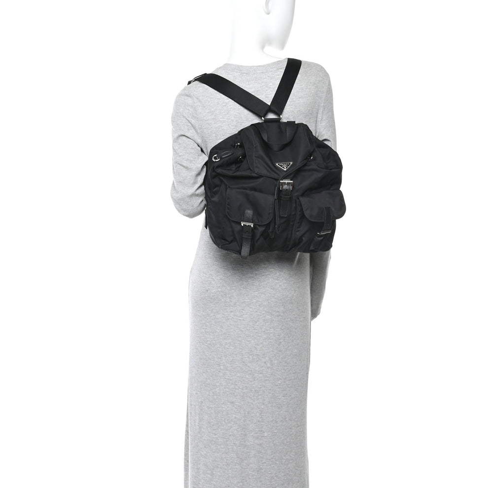 Prada Re-Nylon Saffiano Medium Backpack Black 1882860 – FASHIONPHILE