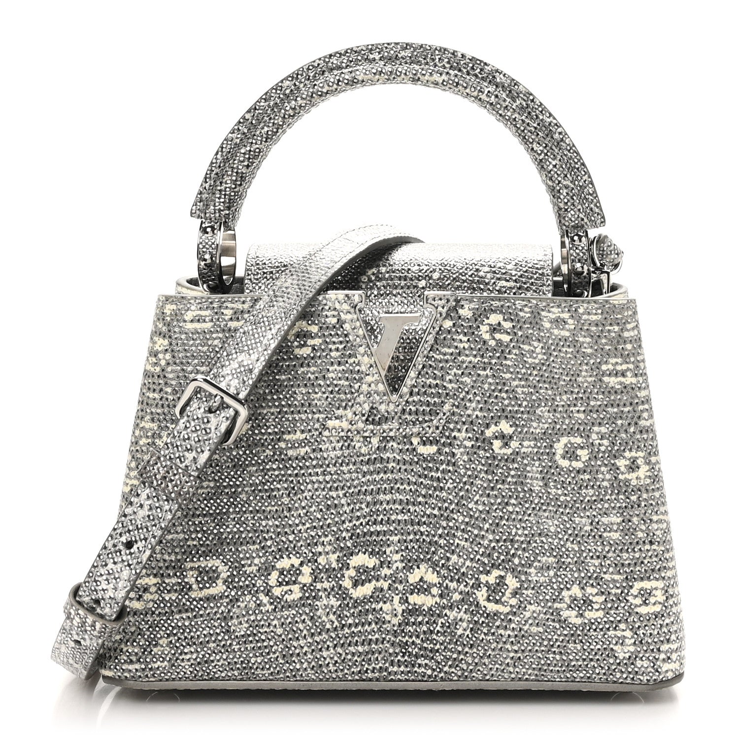 Louis Vuitton Lizard Mini Capucines Argento 1665024 – FASHIONPHILE