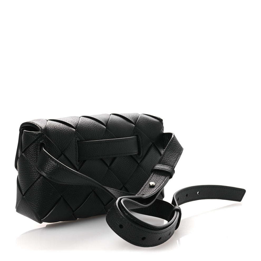 Bottega Veneta Calfskin Intreccio Diago Belt Bag Black 1771939 ...