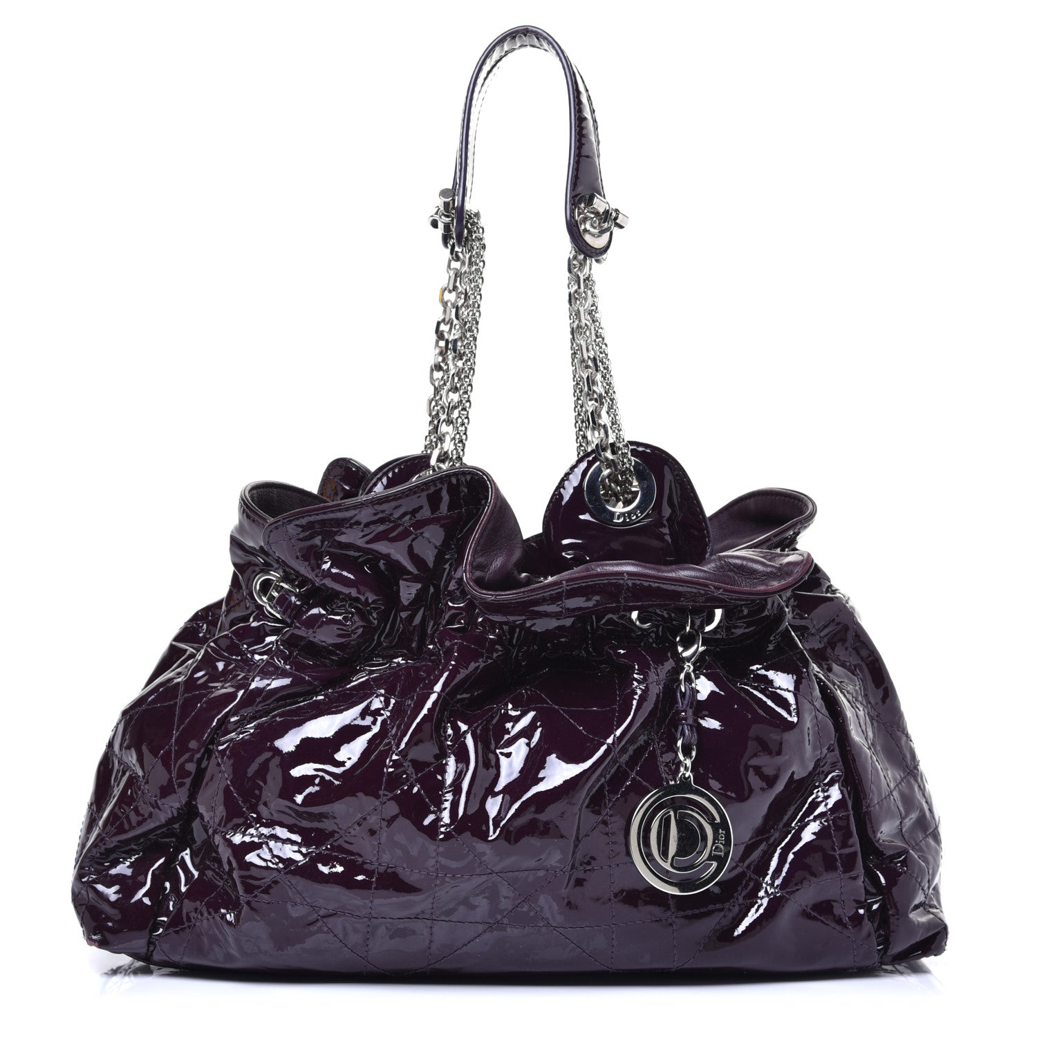 Christian Dior Patent Cannage Medium Le Trente Tote Purple 682542 ...